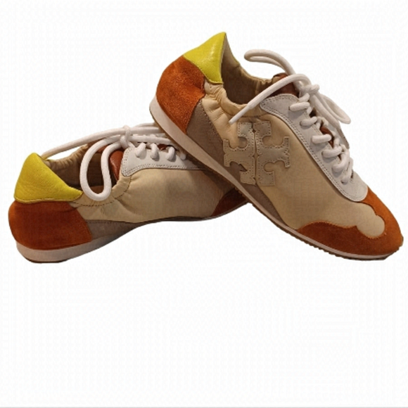 Tory Burch | Shoes | Auth Tory Burch Suede Leather Sneakers | Poshmark